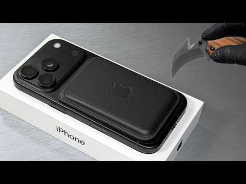 iPhone 18 Pro Unboxing and Camera Test + Accessories (Black MagSafe Leather Wallet) - Aesthetic ASMR