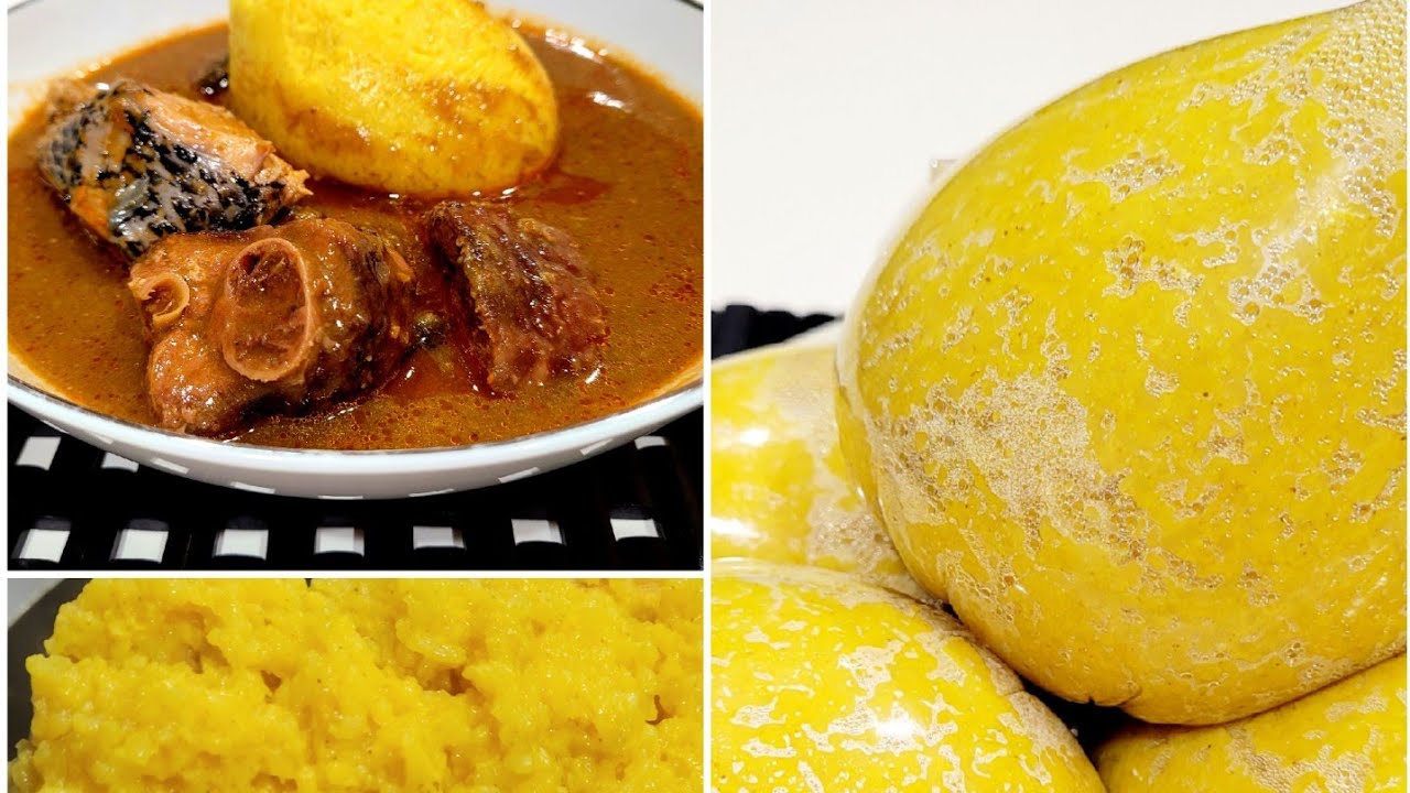 HOW TO MAKE THE BEST TURMERIC RICE BALL /yellow RICE FUFU/RICE SWALLOW ...