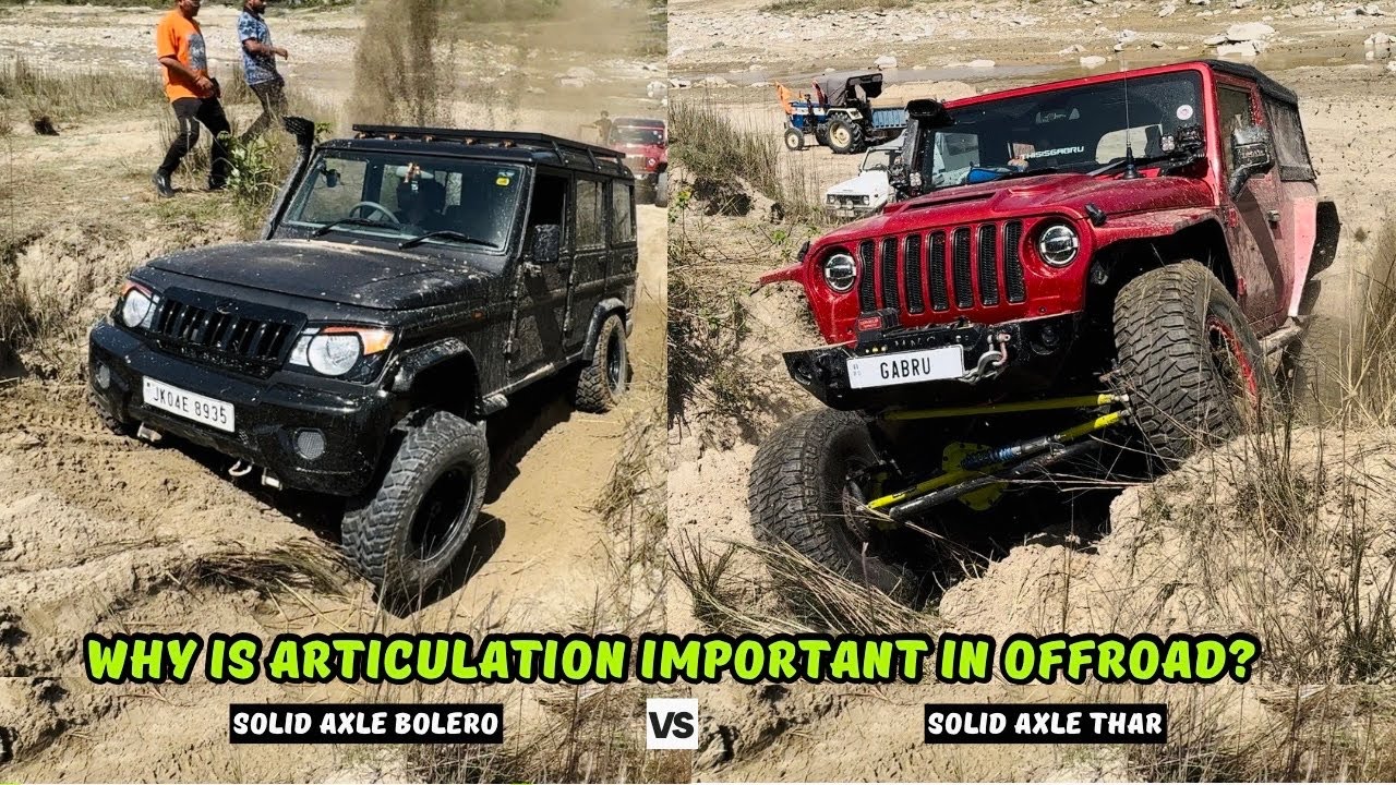 Thar Solid Axle VS Bolero Solid Axle 😅| Importance of Articulation 😍 ...