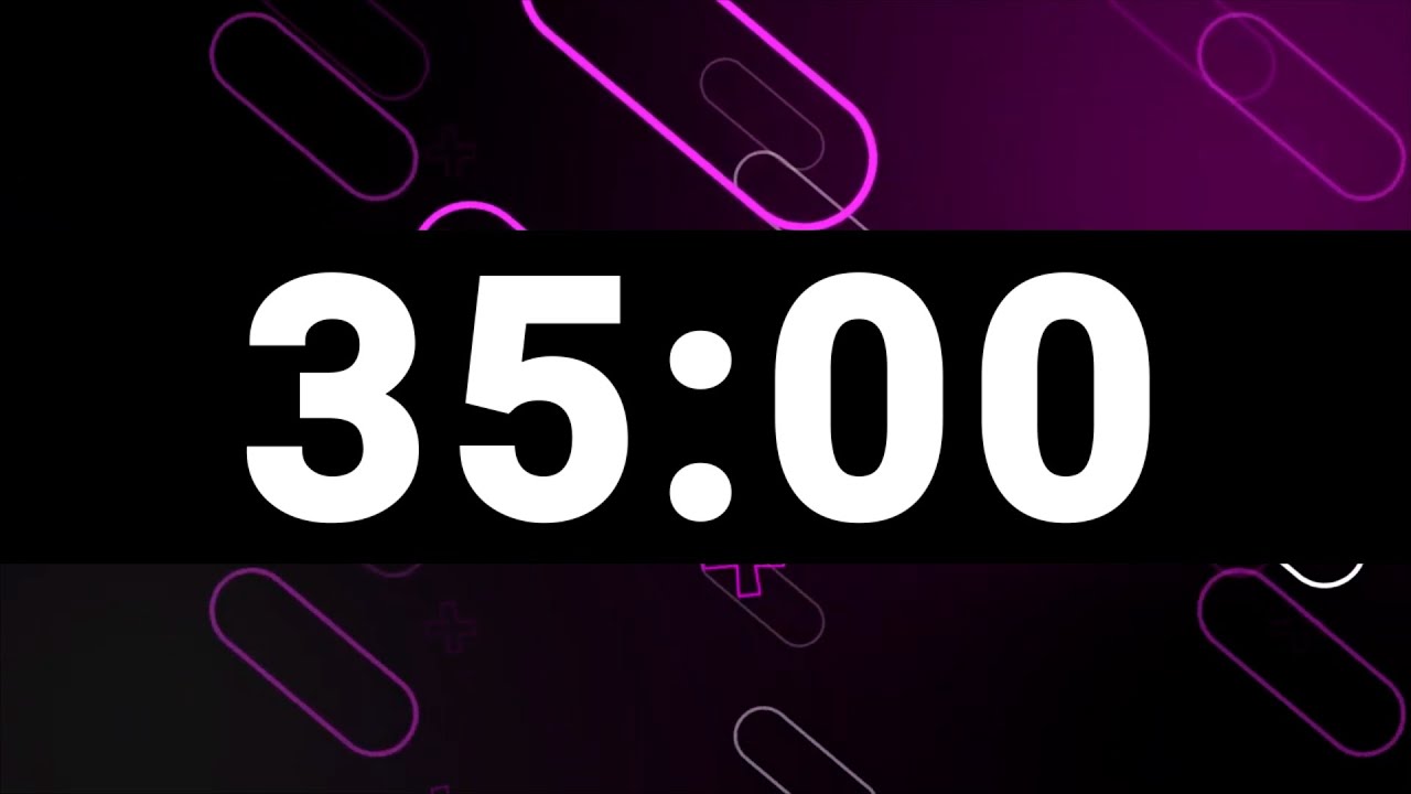 35 Minute Timer with Relaxing Upbeat Music and Alarm, Countdown Clock ...