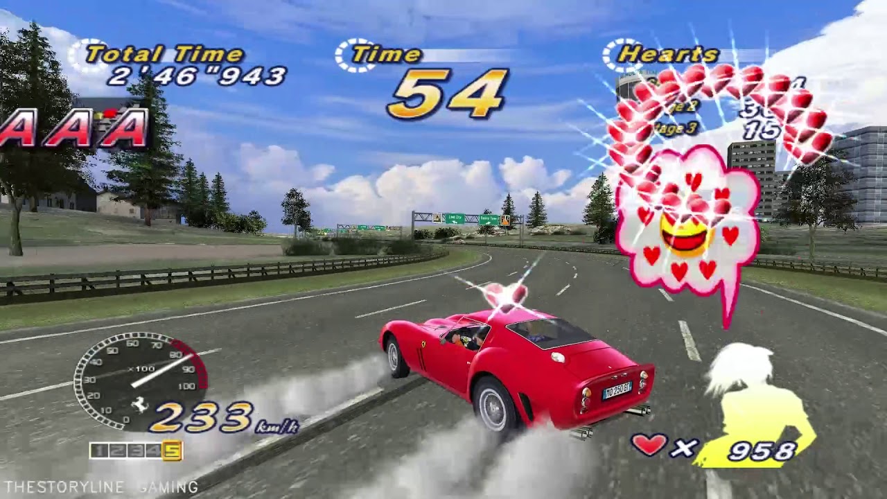 Outrun 2 SP - Heart Attack Mode - Easy - Ferrari 250 GTO - YouTube