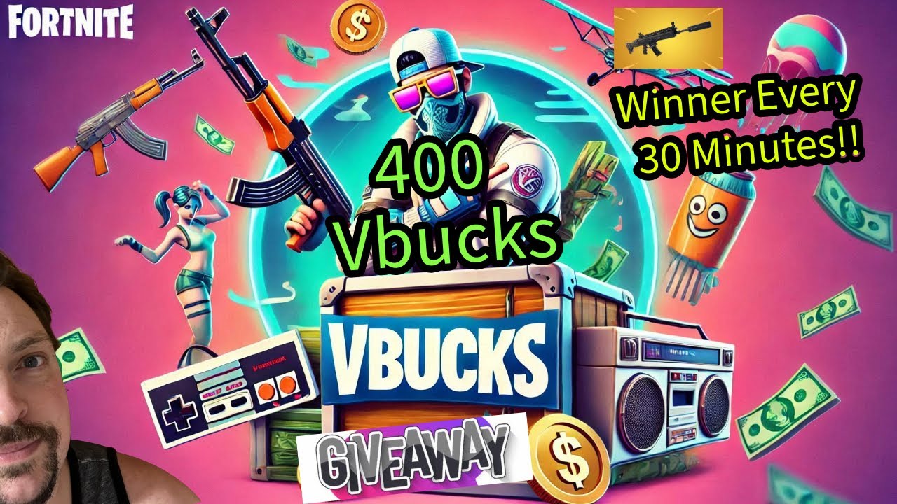 Playing Fortnite & Giving 400 Vbucks Every 30 Minutes - YouTube