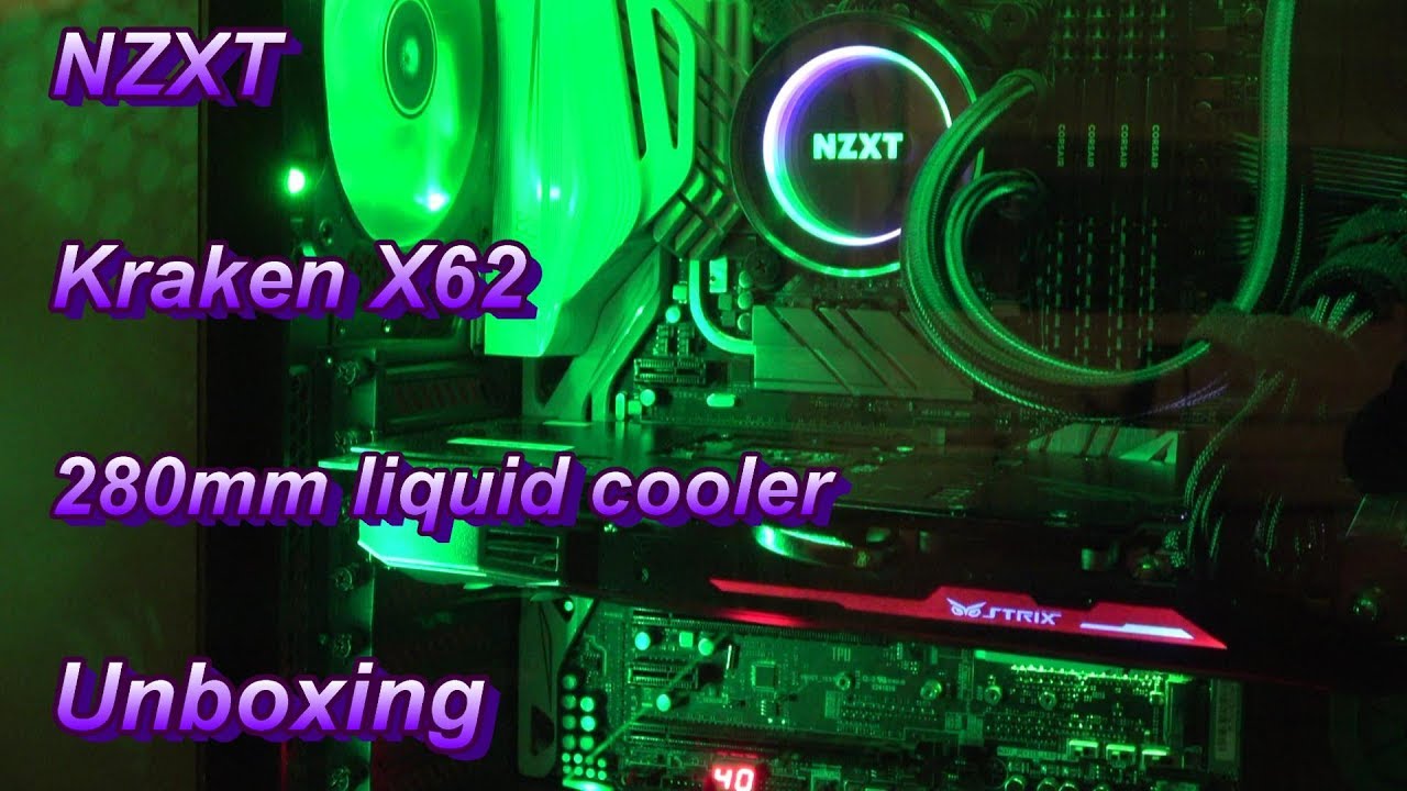 NZXT Kraken X62 280mm Liquid Cooler Unboxing - YouTube