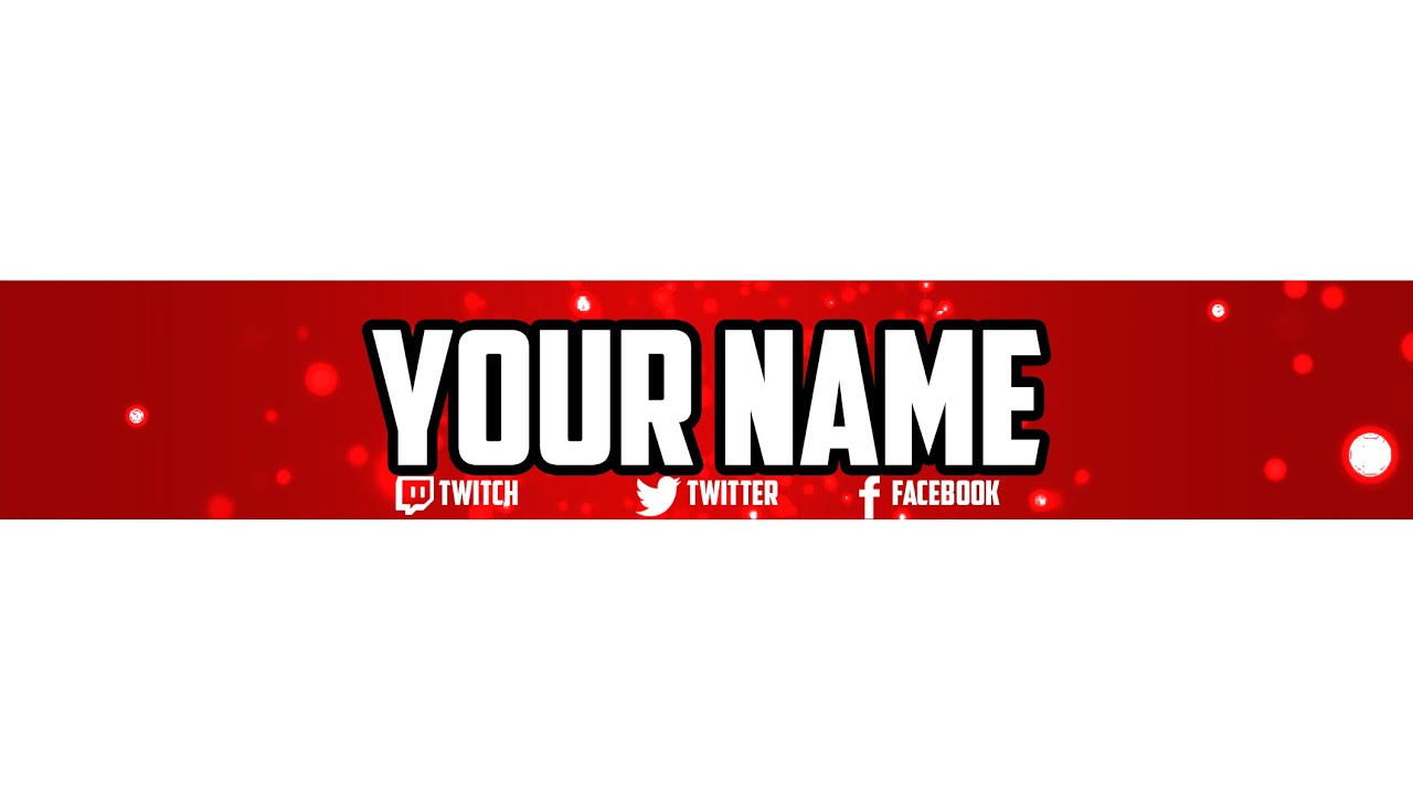 Free Simple Youtube Banner Template #1 - YouTube