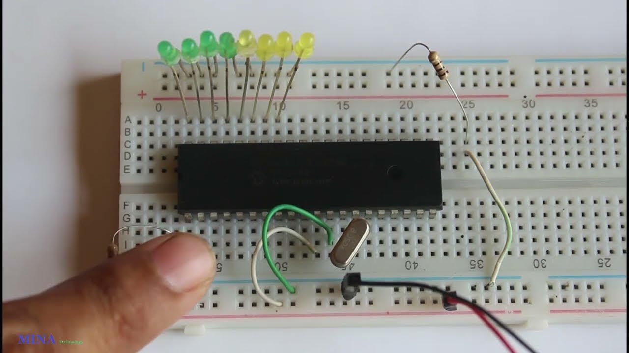 How to make Led sequencer with pic microcontroller and Mikro C - YouTube