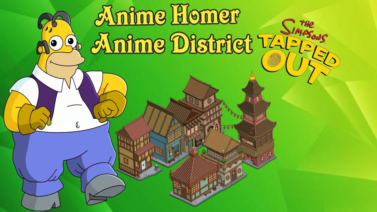The Simpsons Tapped out: Anime Homer and Anime District for 150 🍩 - YouTube