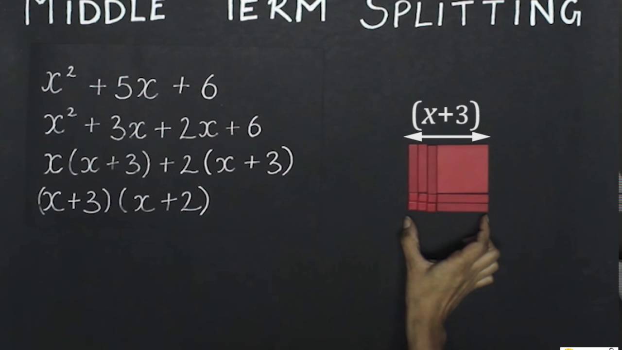 9M02 - Polynomials - Visualizing middle term splitting - YouTube