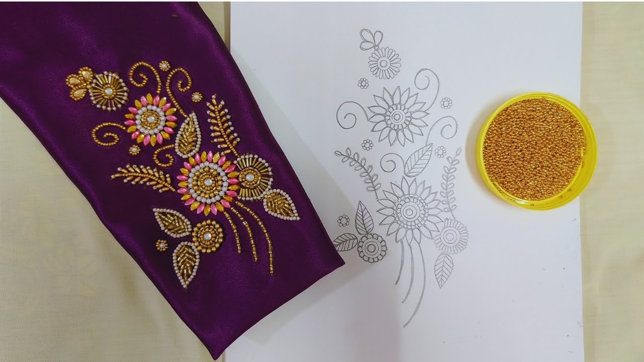 aari work / aari sleeve design / unique aari sleeve design / beautiful ...