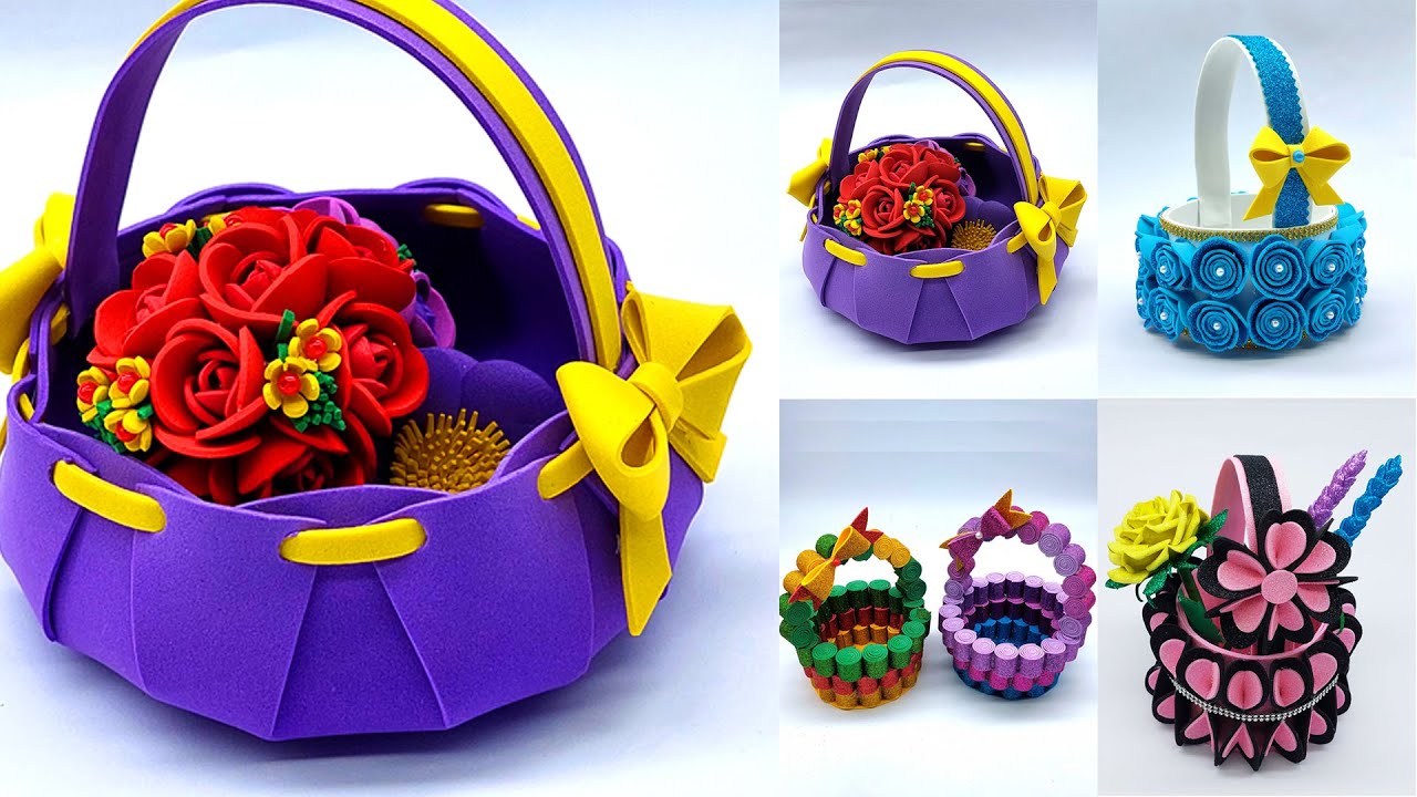 Beautiful Gift Basket - Christmas Paper Basket Making at Home ...