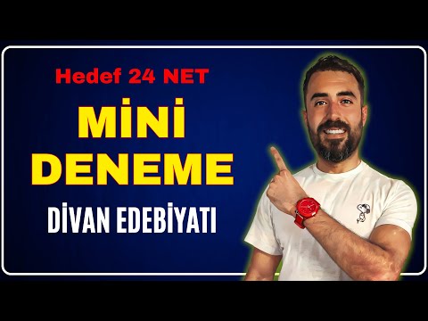 MİNİ DENEME: DİVAN EDEBİYATI / ÖSYM'DE +NET GETİRİR / AYT EDEBİYAT 2024