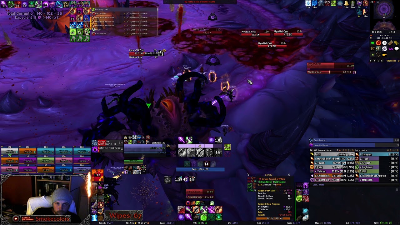 Astrum Novus vs. Carapace of N'Zoth Mythic - Affliction Warlock PoV ...