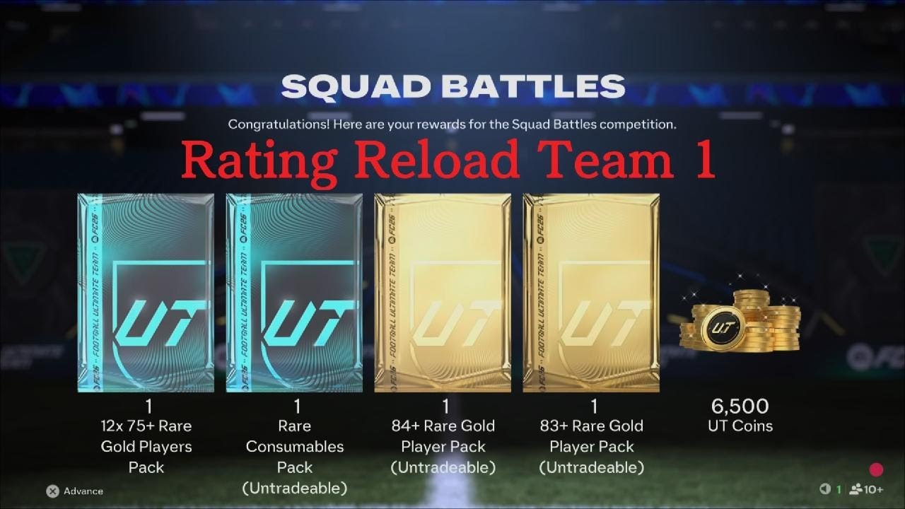 My Squad Battles Rewards For Rating Reload Team 1!! - YouTube