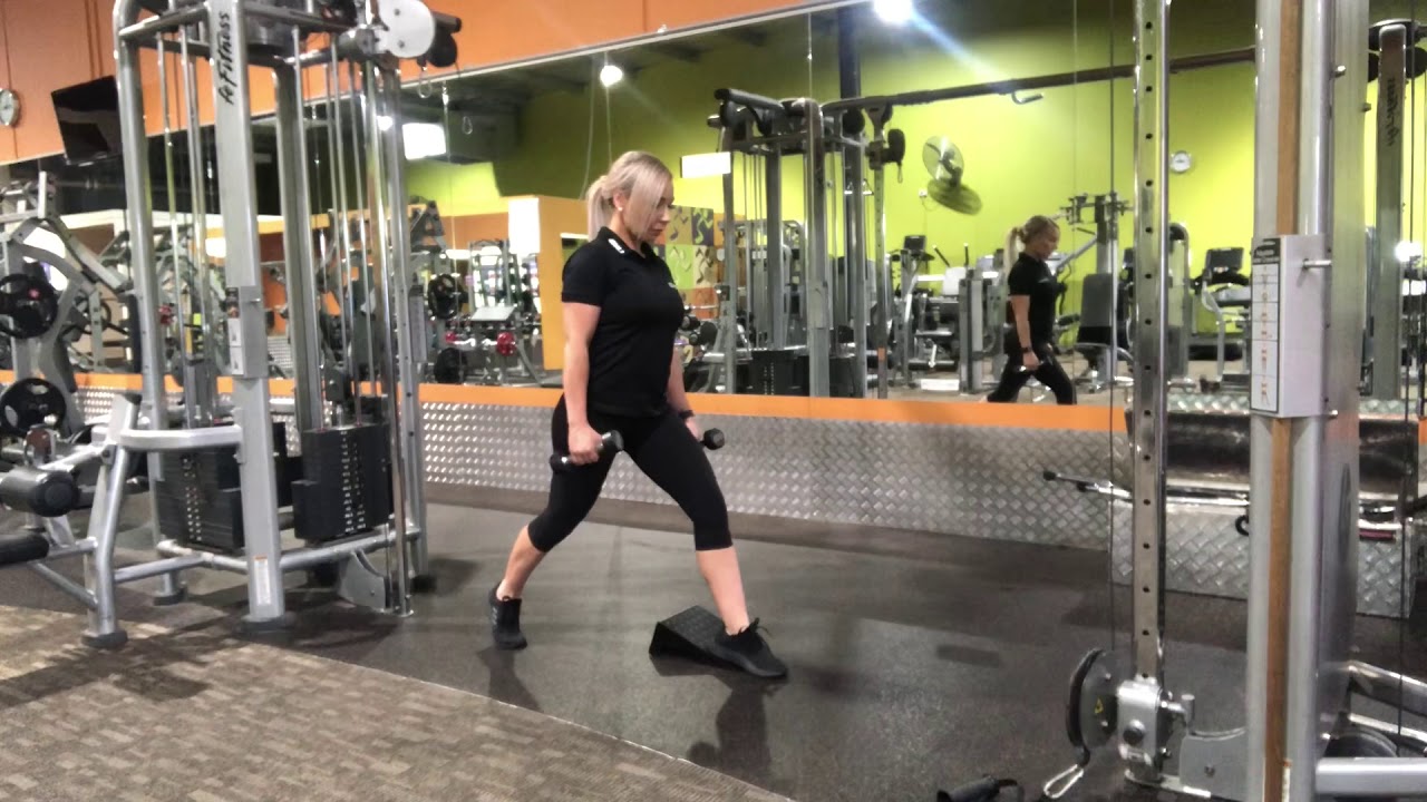 Split Squat - Front Heel Elevated - Dumbbells - YouTube