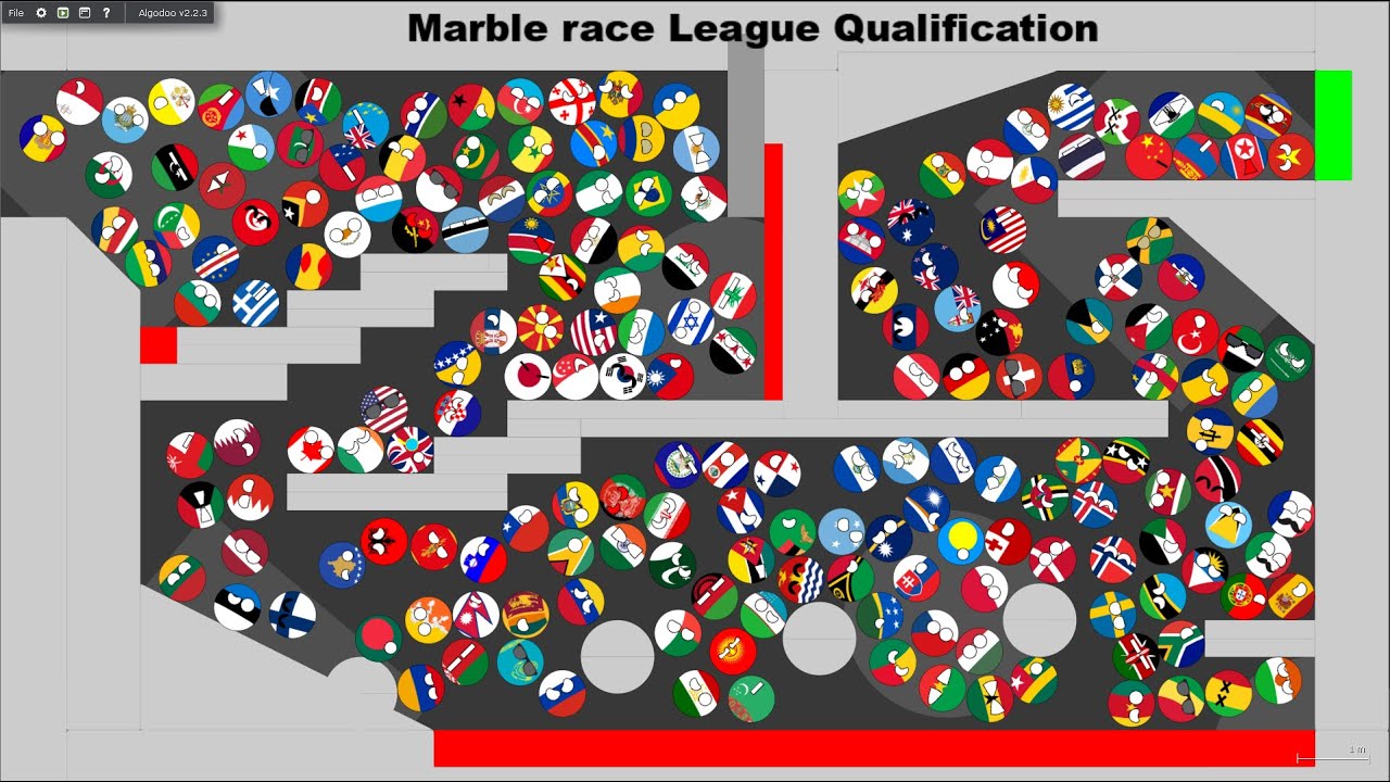 Countryballs marble race League #1 Qualification 2025. - YouTube