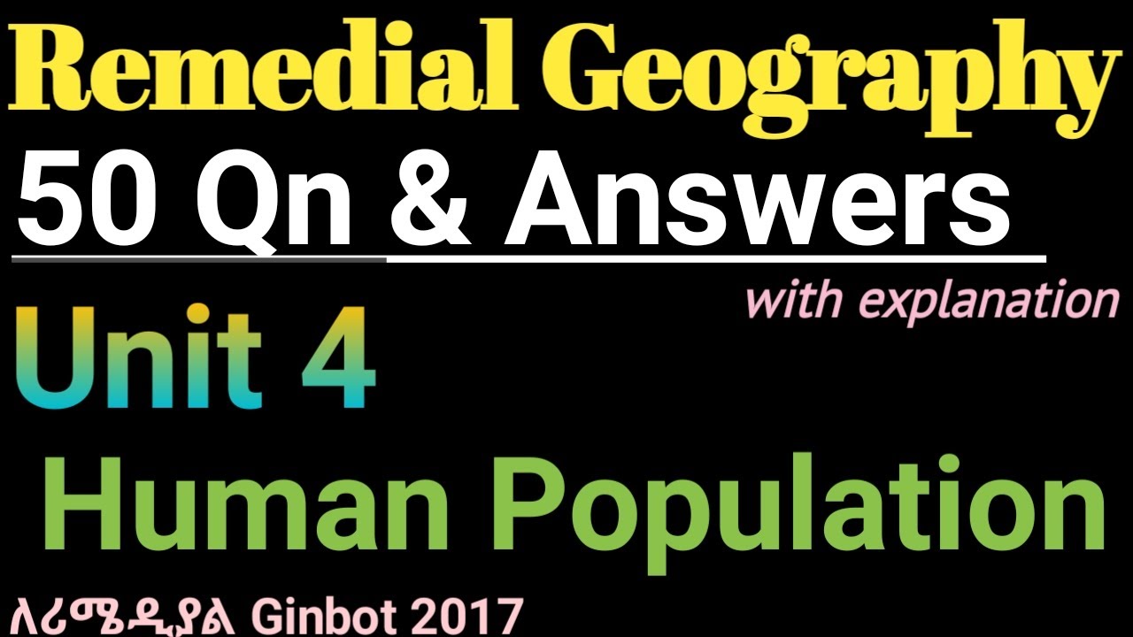 Remedial Geography Unit 4 HumanPopulation #remedialfocus # ...