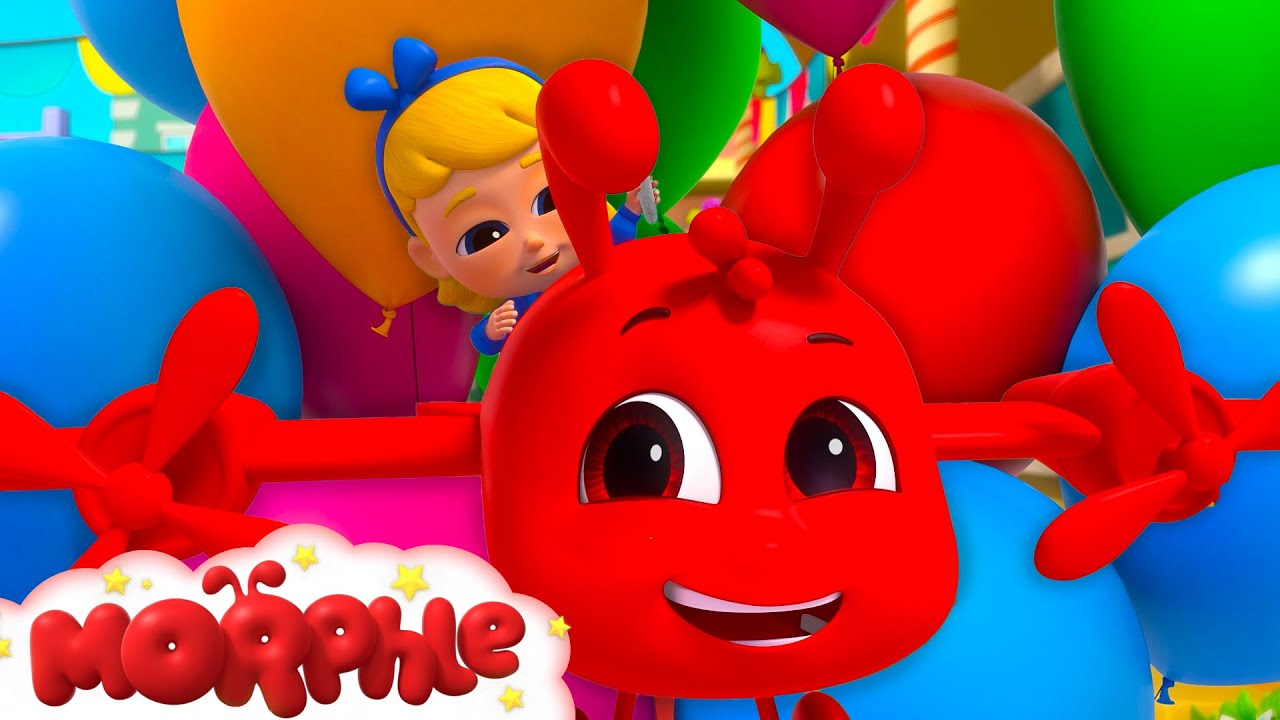 Catch the Birthday Balloons | @Morphle | Moonbug Kids - Color Time ...