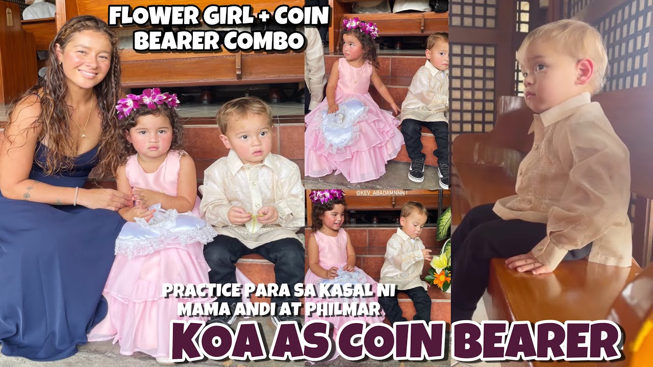 WEDDING PRACTICE PARA SA DALAWANG ANAK NI ANDI 😍 FLOWER GIRL & COIN ...