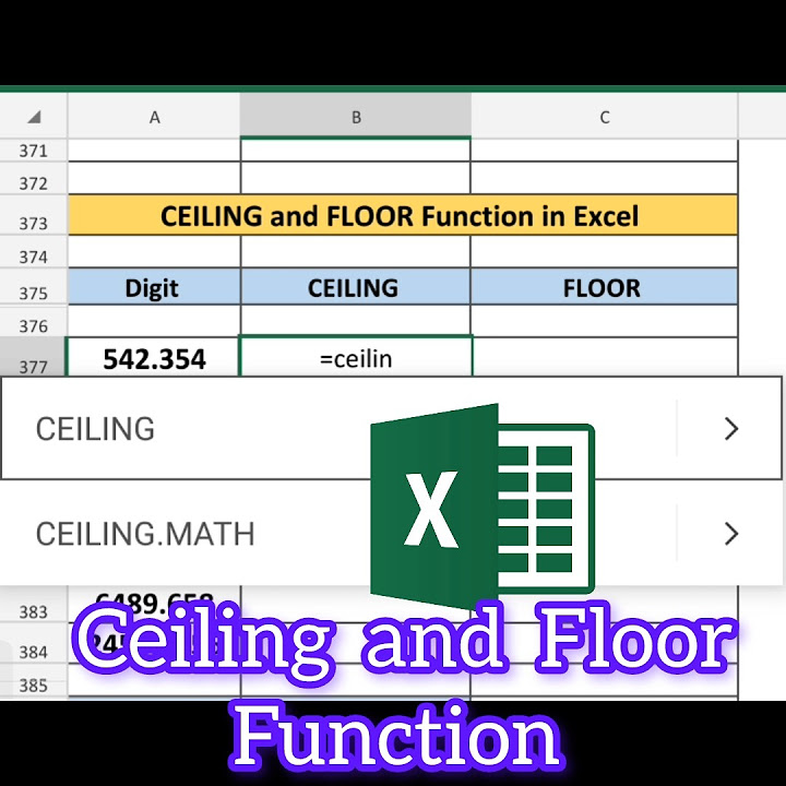 Ceiling and Floor Function in Excel #ceiling #floor #excelsolutions #msexcel - YouTube