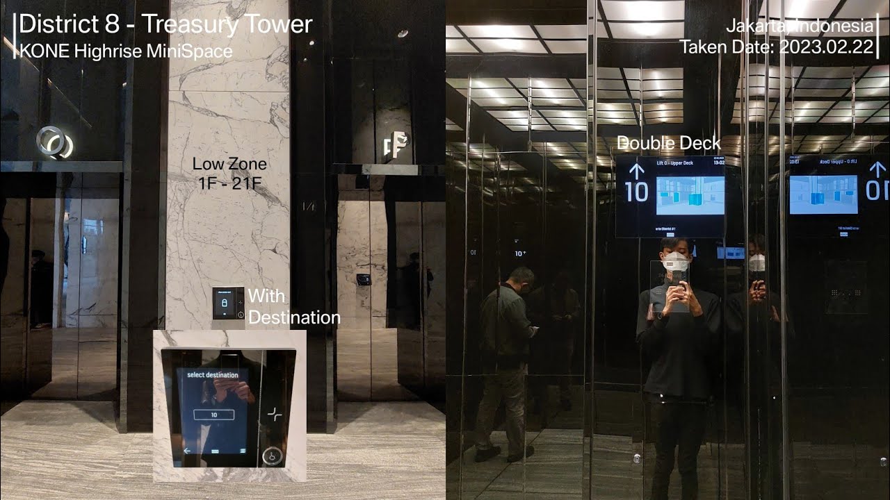 KONE Highrise MiniSpace Double Deck Elevators at District 8 - Treasury ...