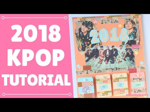 【KPOP DIY】 BTS 2018 Calendar Tutorial ♥! (Eng/Esp)