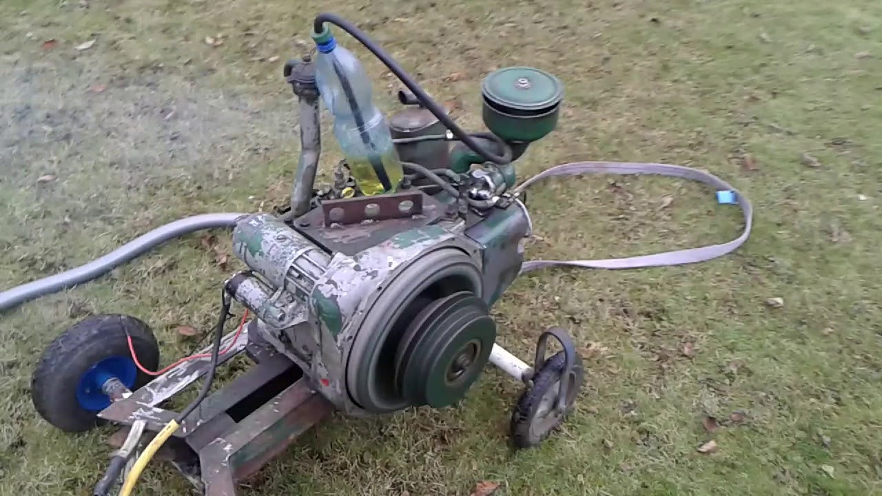 Farymann 23 LBA Diesel inditas, - YouTube
