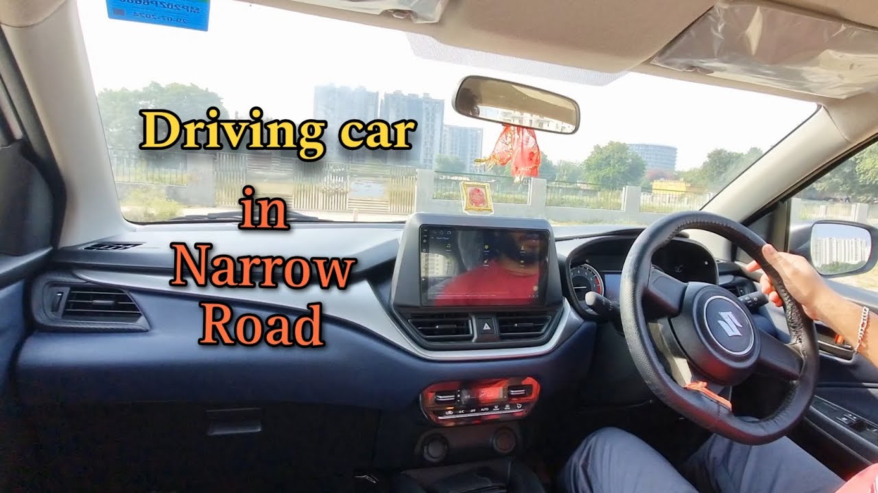 Driving Baleno in narrow road | how to drive a car in narrow road ...