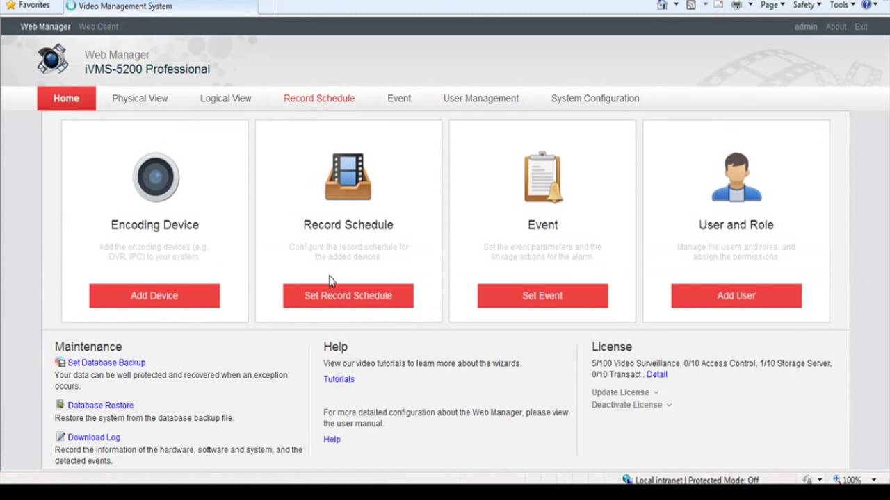Hikvision IVMS 5200 Record - YouTube