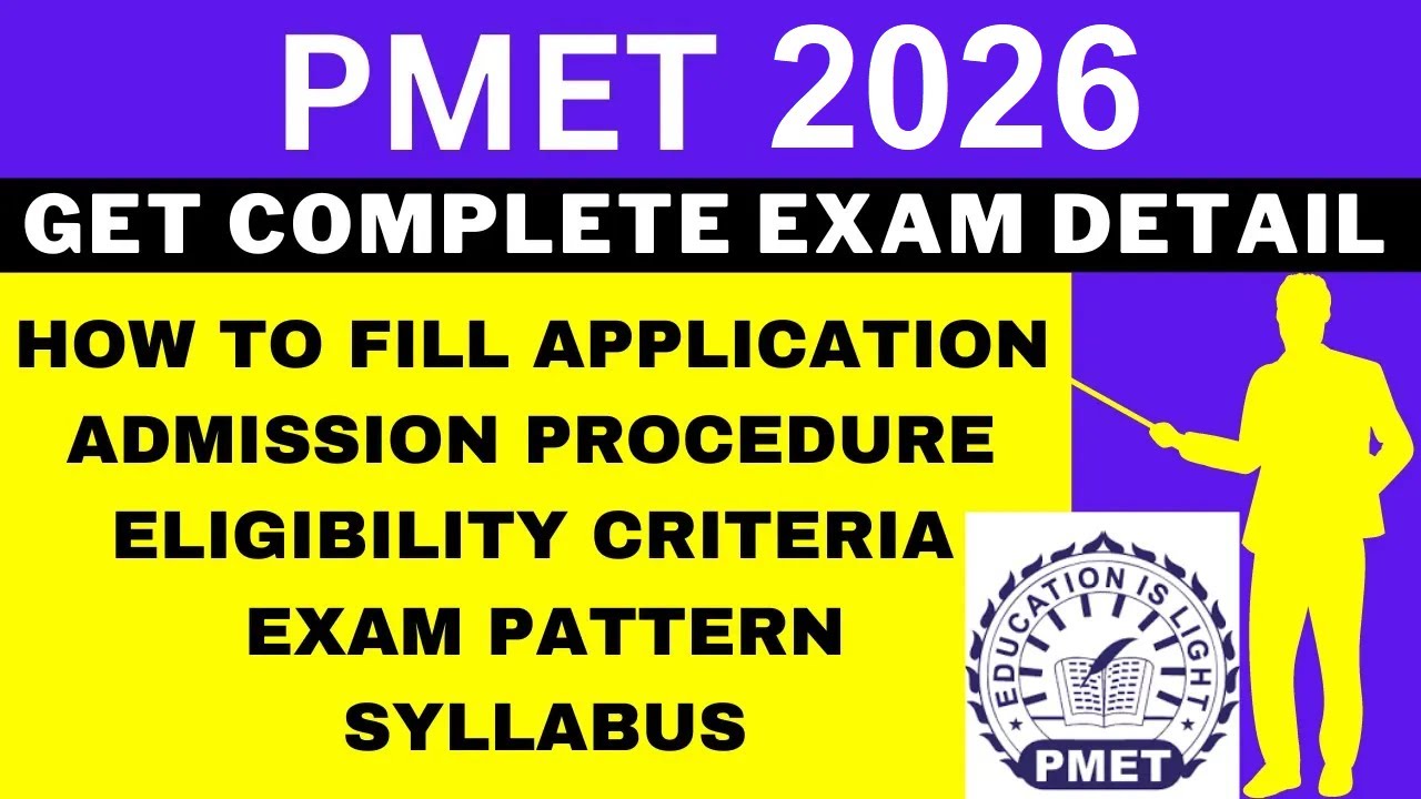 PMET 2024 Notification (Out), Application, Dates, Eligibility, Syllabus ...