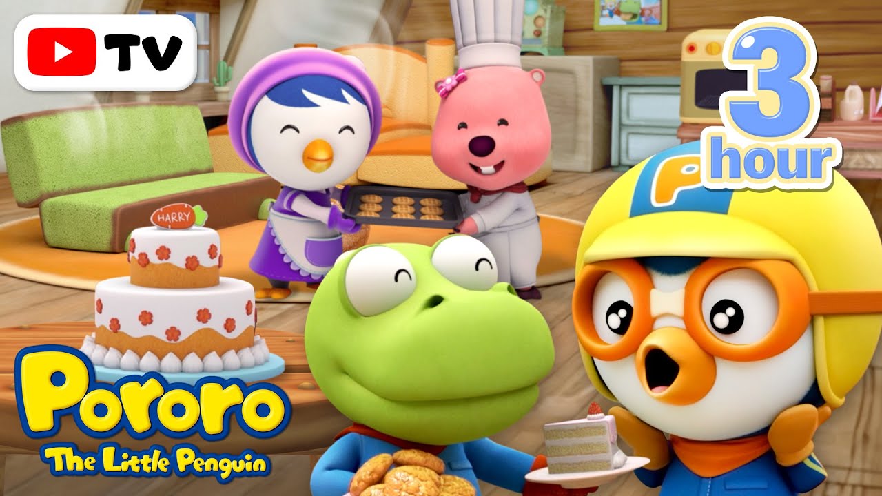 ★3-Hour★ Happy meal time with Pororo and friends! | Learn Good Eating ...