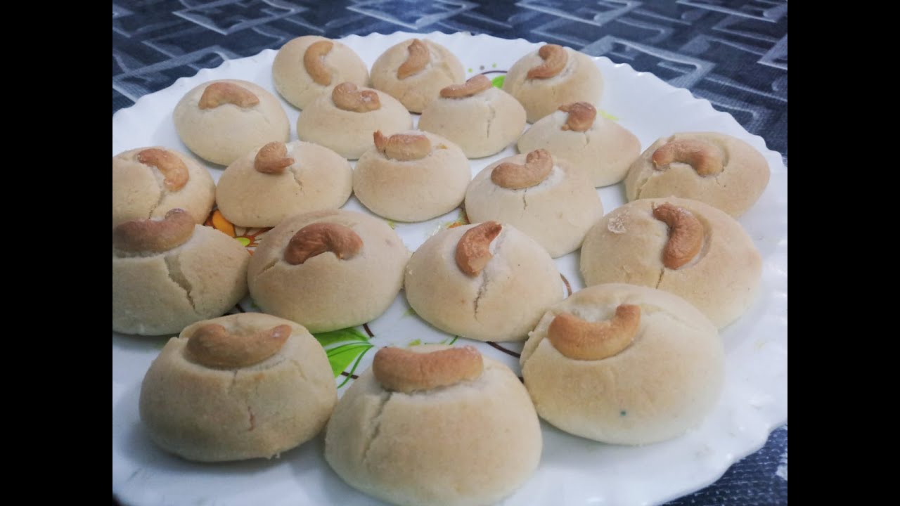 Bakery Style Homemade Kaju Biscuits Cashew Nut Cookies - YouTube