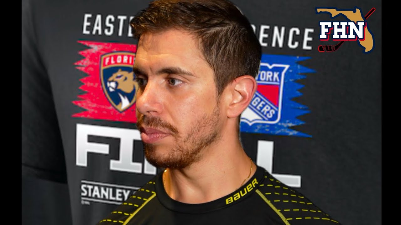 Evan Rodrigues, Florida Panthers Leave for New York, ECF Game 1 with ...
