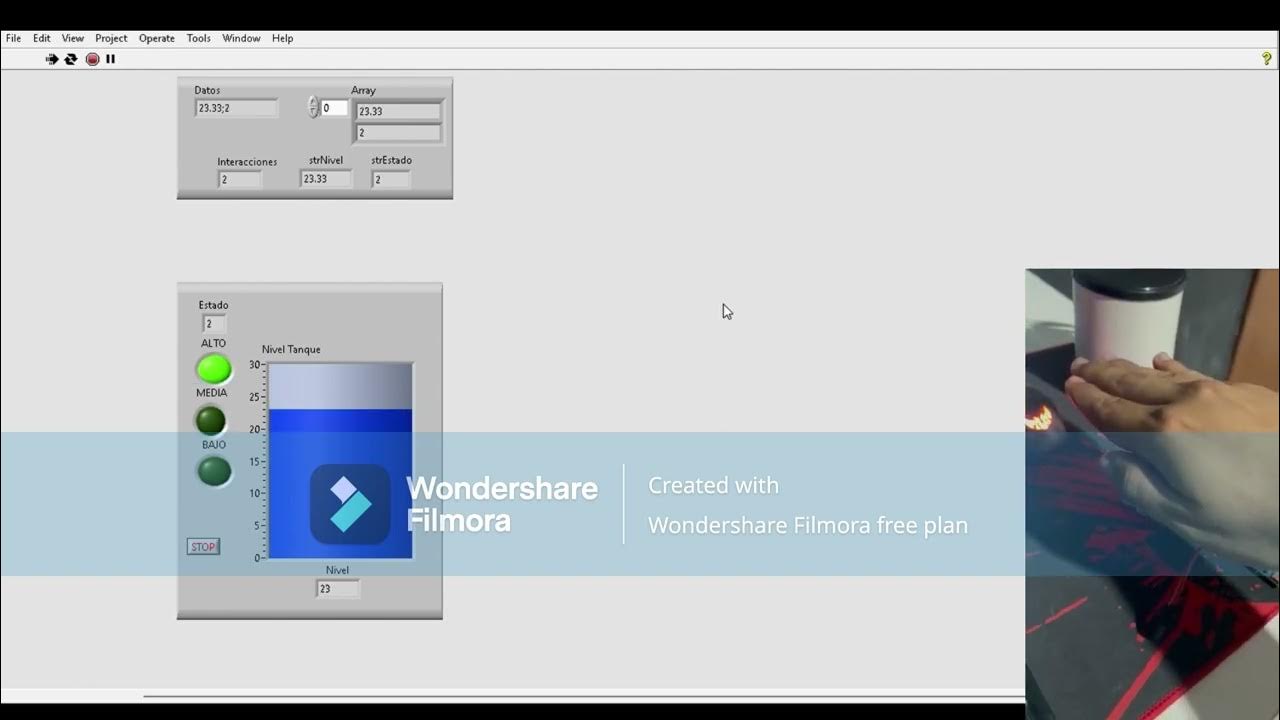 proyecto tanque de agua con sensor ultrasonico en labview y arduino. - YouTube