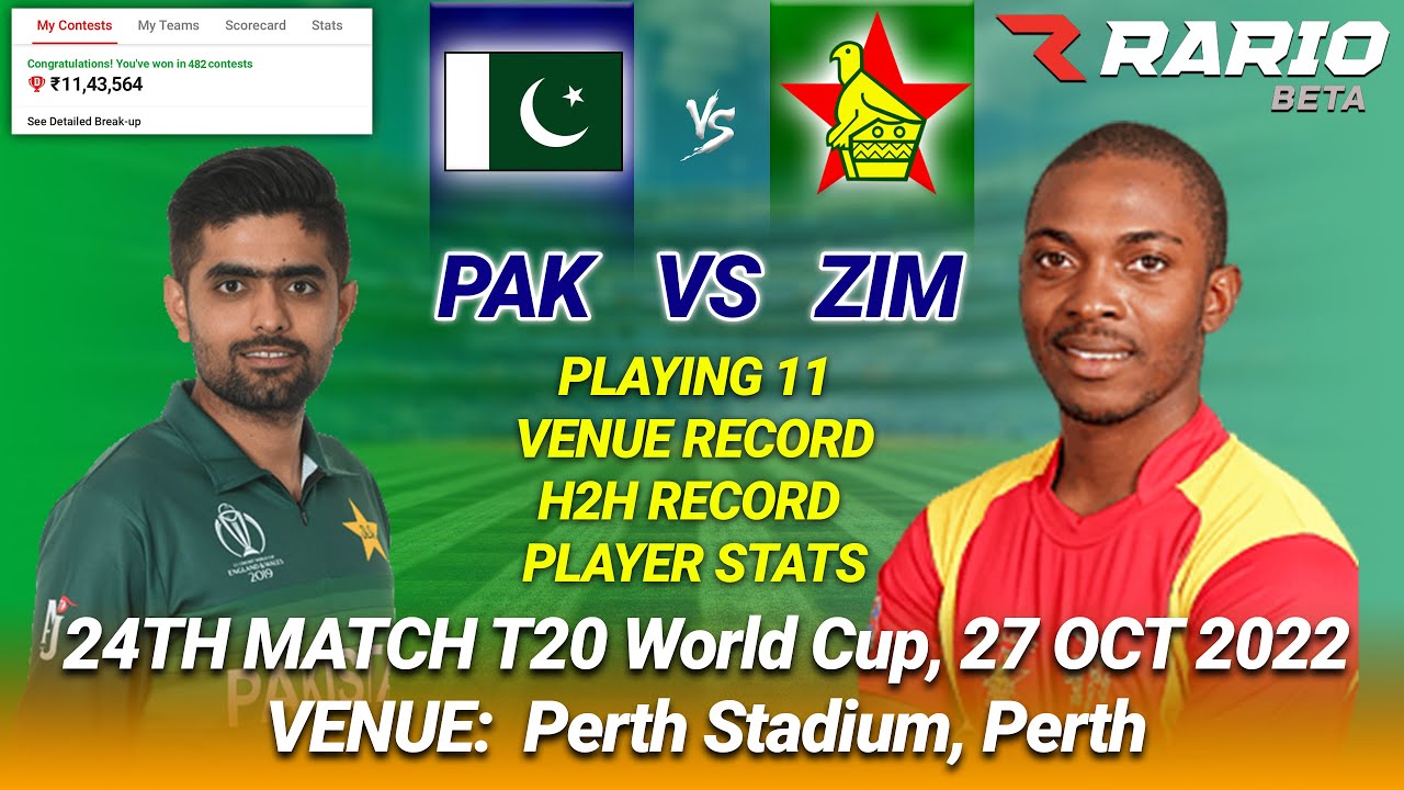 PAK vs ZIM LIVE Team | PAK vs ZIM Prediction | PAK vs ZIM Live | Match ...