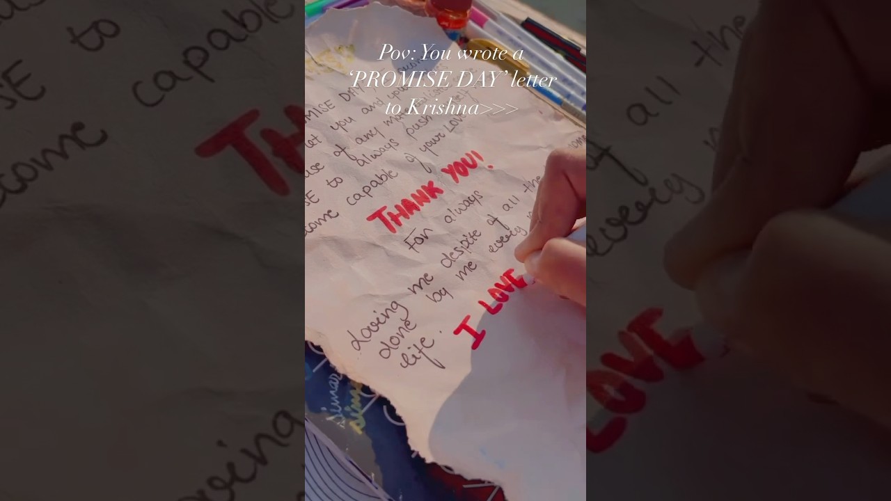 A letter for KRISHNA ️🥰 #happypromiseday #valentinesweek #2024 # ...