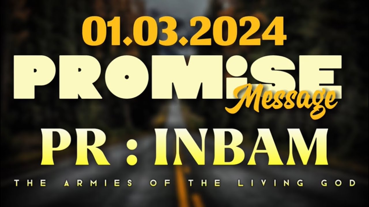 மார்ச் மாத வாக்குத்தத்தம் 2024/ March month promise 2024 . pastor ...