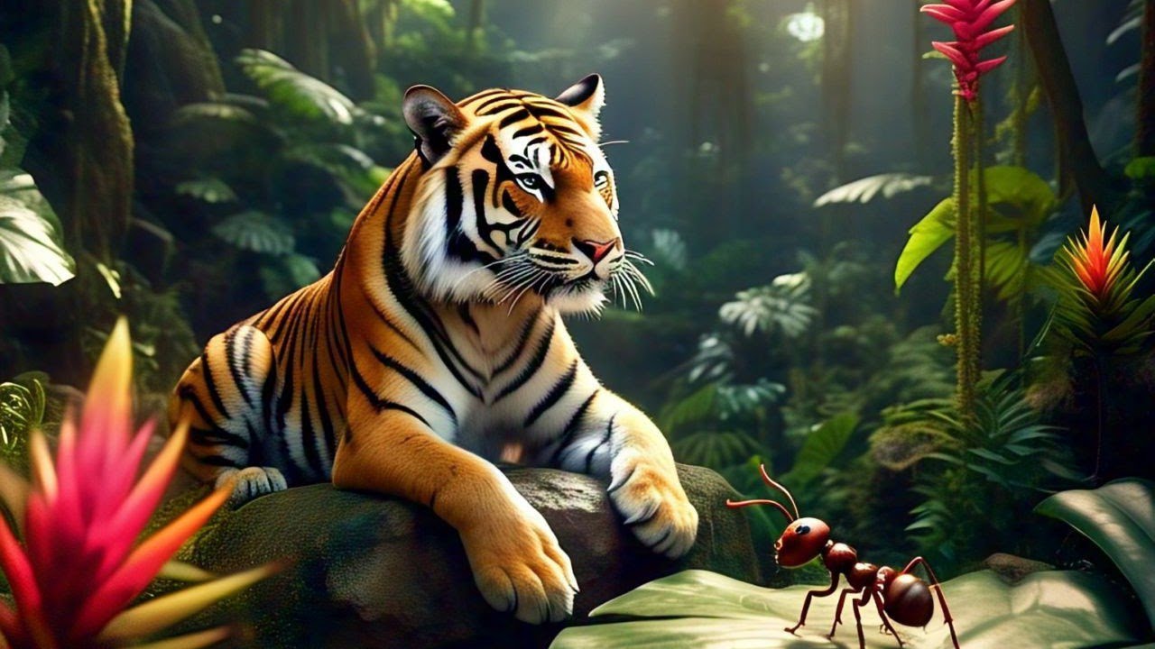 Ant Visit Tiger Fitting The Food FramIn Organic Culture National ...