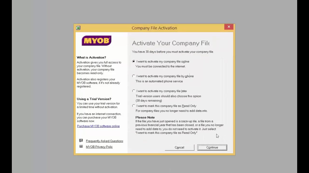 MYOB: Activation Steps - English - YouTube