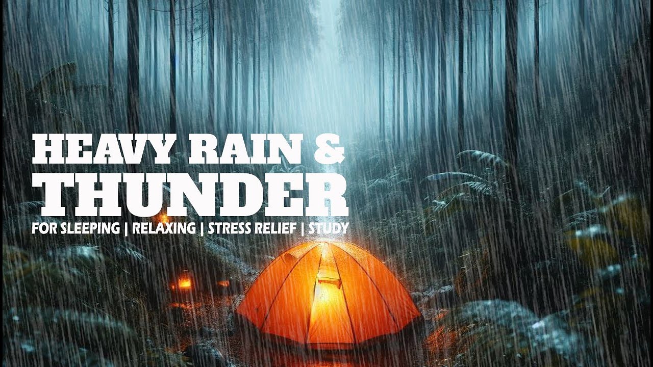 Heavy Rain & Powerful Thunder Sound to Help You Sleep Within 17 Minutes ...