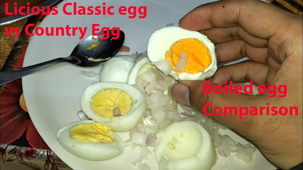 Comparison between Licious Classic egg vs Licious Country egg ( Boiled ...