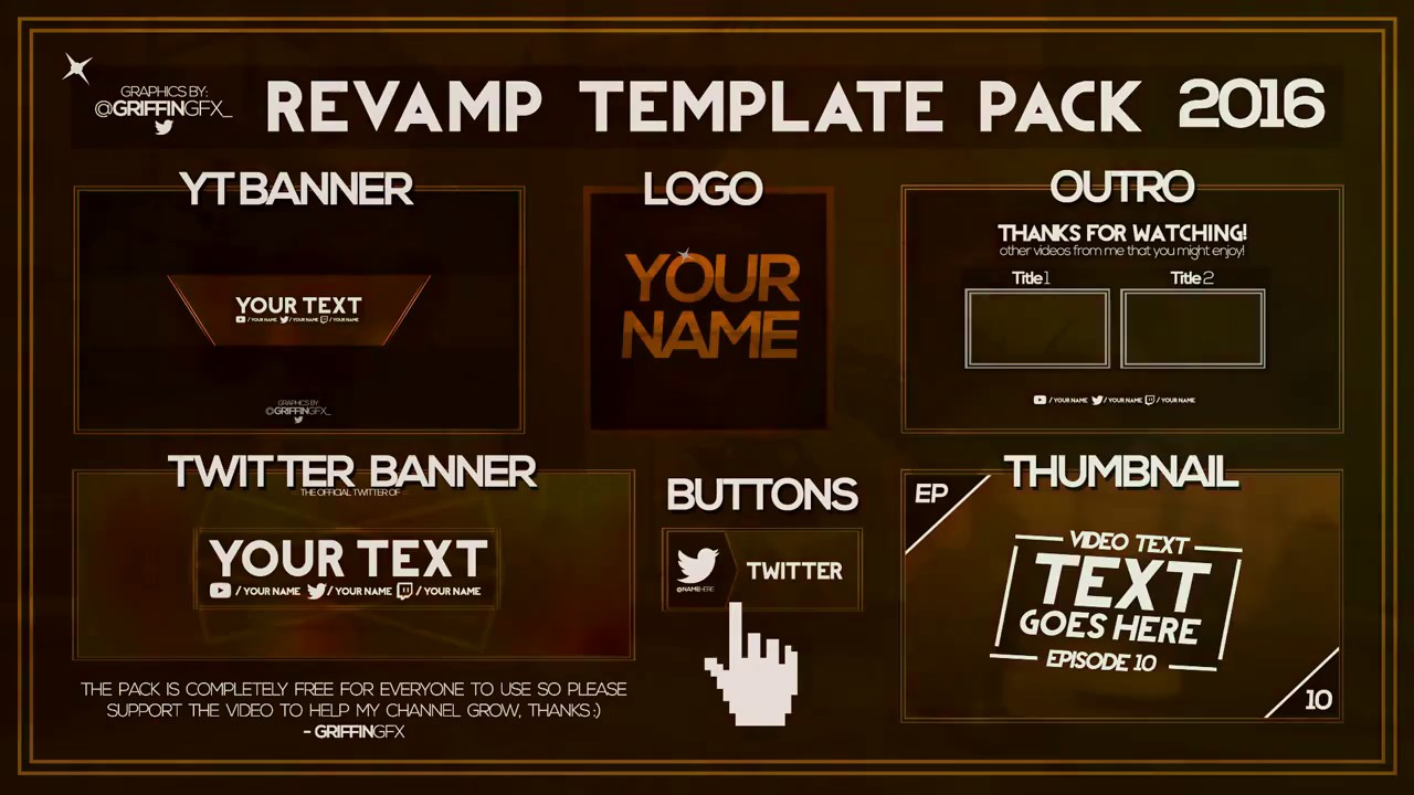 2017 JULY REVAMP TEMPLATE PACK FREE PSD Download - YouTube