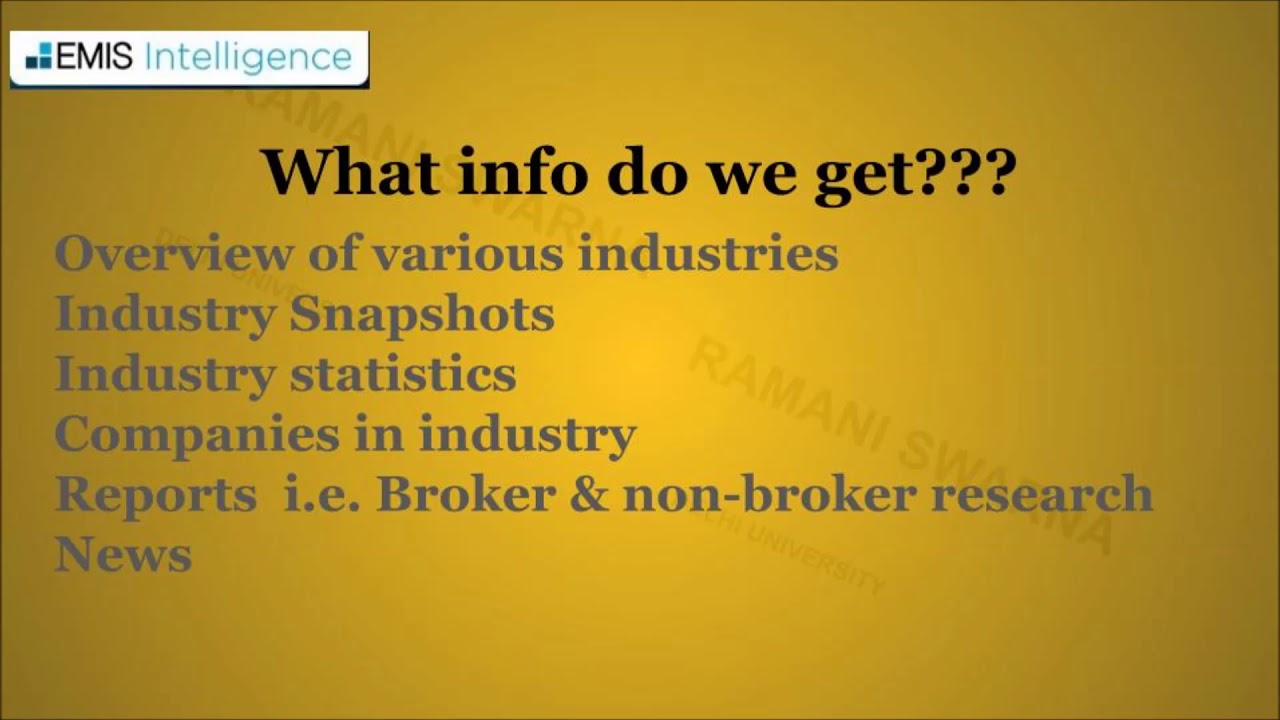 Database-EMIS ISI Emerging Markets - YouTube