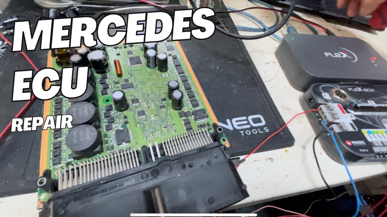 Mercedes ECU damaged/bent components on PCB repair - YouTube