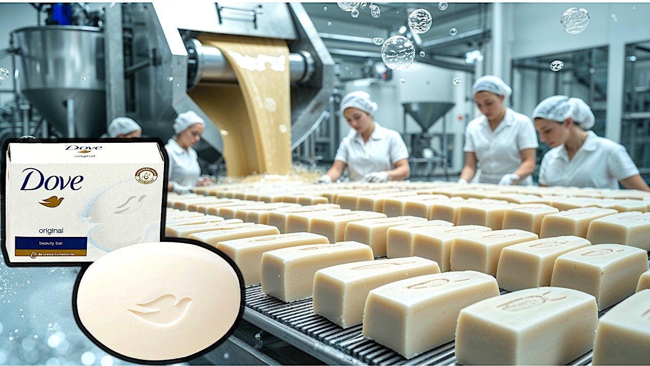 How SOAP is Made in Factory - Soap Factory Production - YouTube