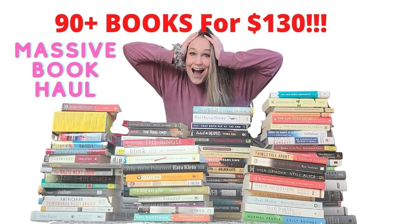 MASSIVE HUGE BOOKSALE HAUL 90+ BOOKS | Fiction AND Non-Fiction - YouTube