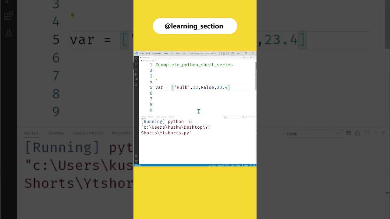 Types Of Element In List Python Learning Section YouTube Types Of Element In List Python Learning Section YouTube