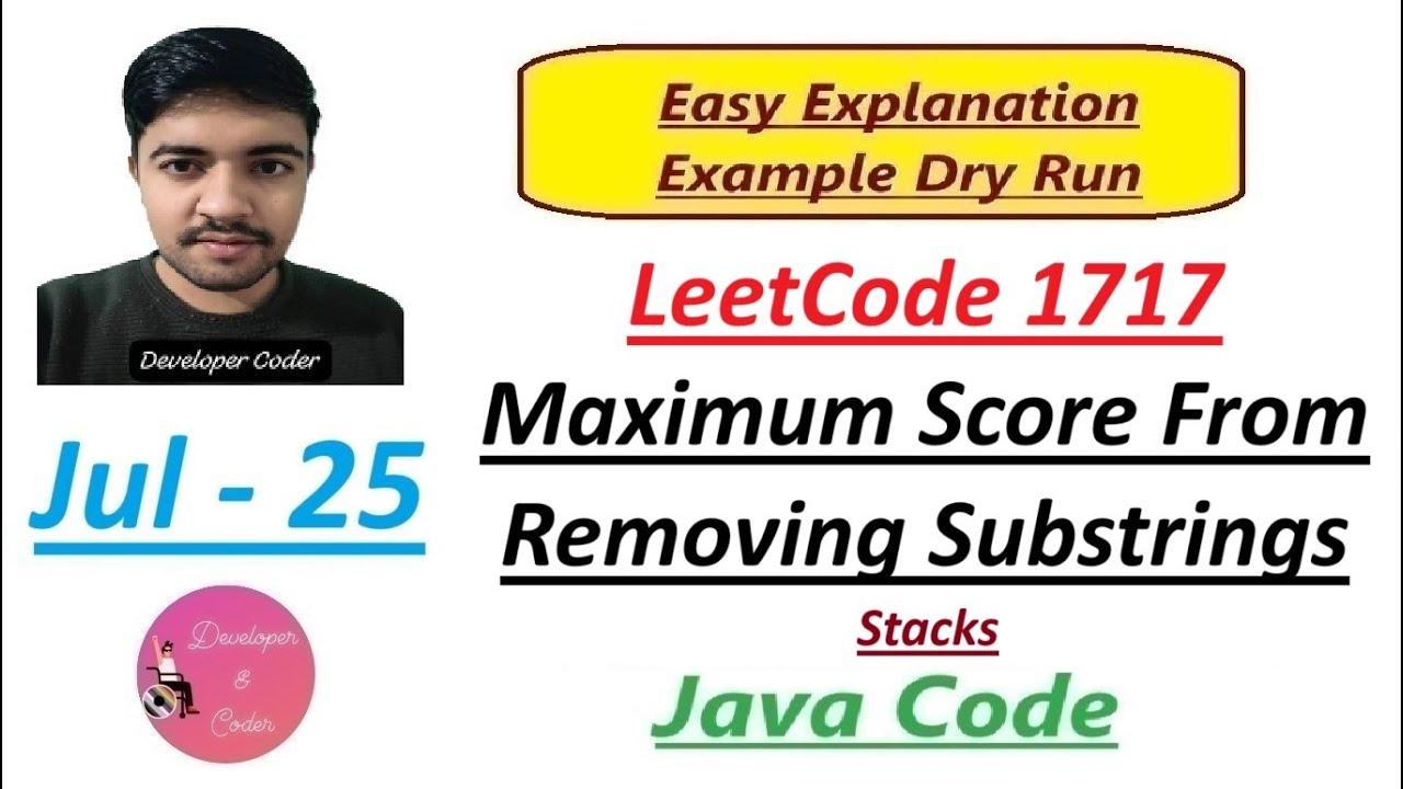 Maximum Score From Removing Substrings Leetcode 1717 Stacks Java 0971