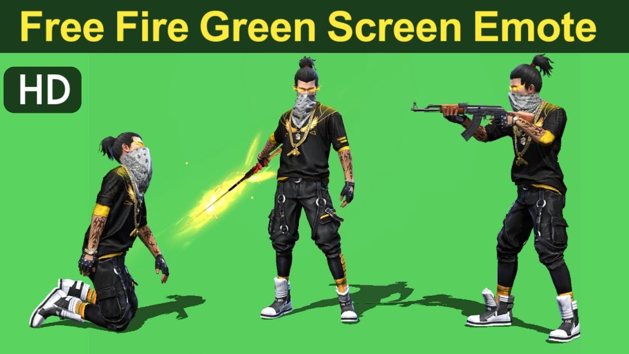 Free Fire Golden HipHop Green Screen Emote | FF Green Screen video No ...