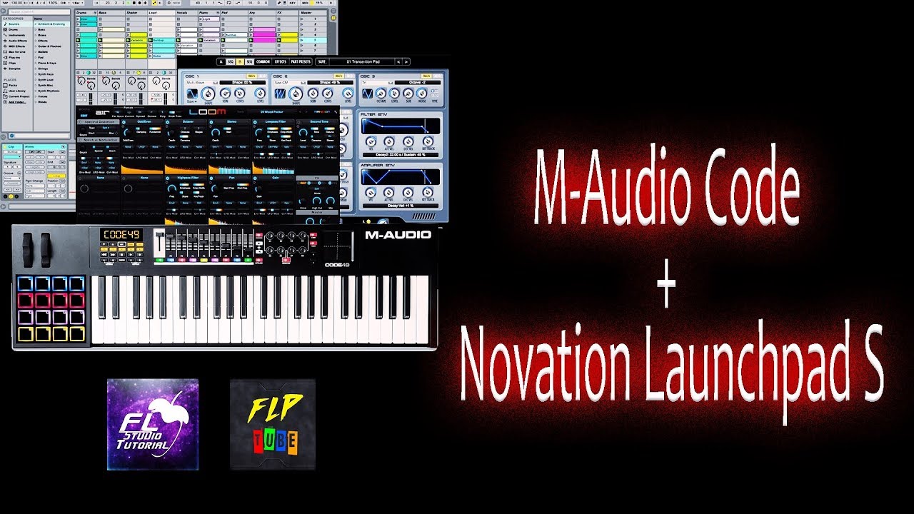 M-Audio Code + Novation Launchpad S | FL Studio Live looping - YouTube