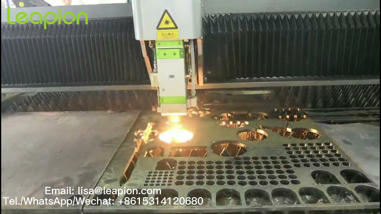 Leapion fiber laser cutting machine LF 6020PE 6kw - YouTube