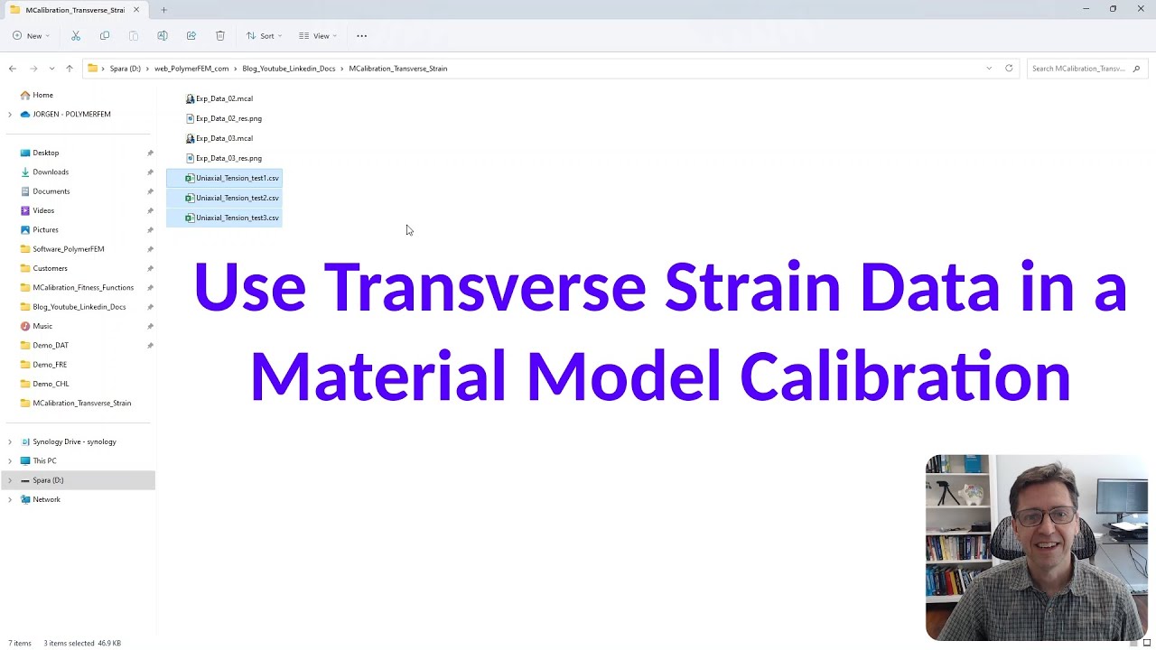 Use Transverse Strain Data in a Material Model Calibration - YouTube
